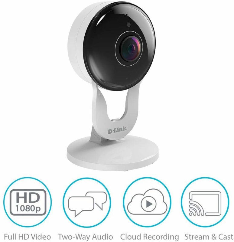 D-Link Full HD 1080p WiFi Indoor Security Camera/Cloud Recording, 2-way ...