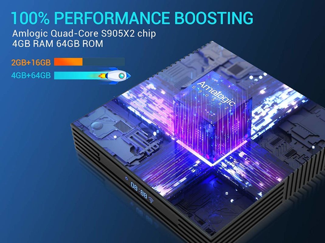 VANKYO MatrixBox X95 Max 4K Android 9.0 TV Box, Ultra HD 4GB RAM 64GB ...