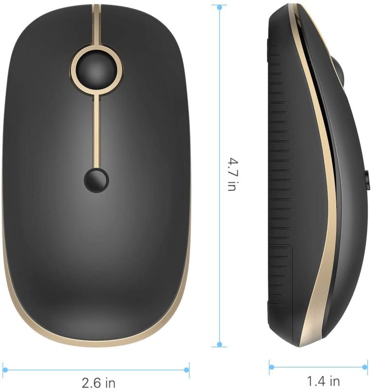 Bluetooth Mouse, Jelly Comb MS003 Slim Dual Mode(Bluetooth 4.0 + USB) 2 ...